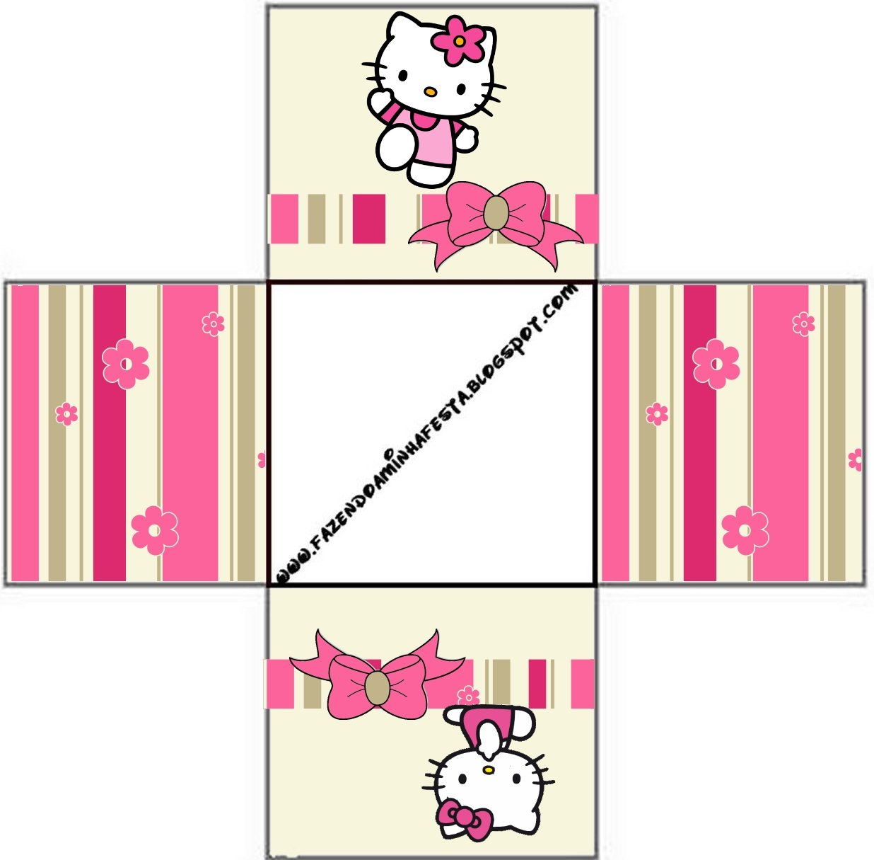 Hello Kitty with Flowers: Free Printable Boxes. - Oh My Fiesta! in english