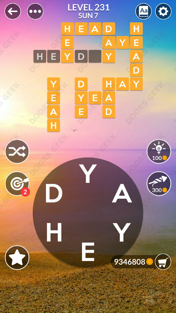 Wordscapes Level 231 Answers ~ Doors Geek