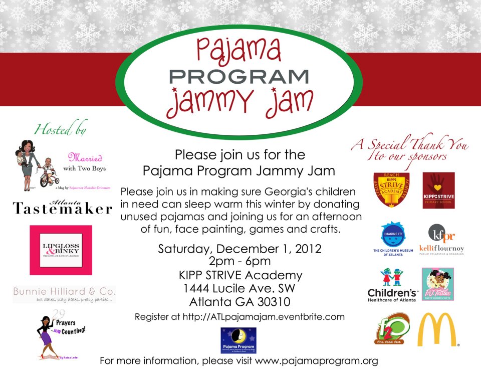 Sojourner Marable Grimmett: Pajama Program Jammy Jam #ATLPajamaJam