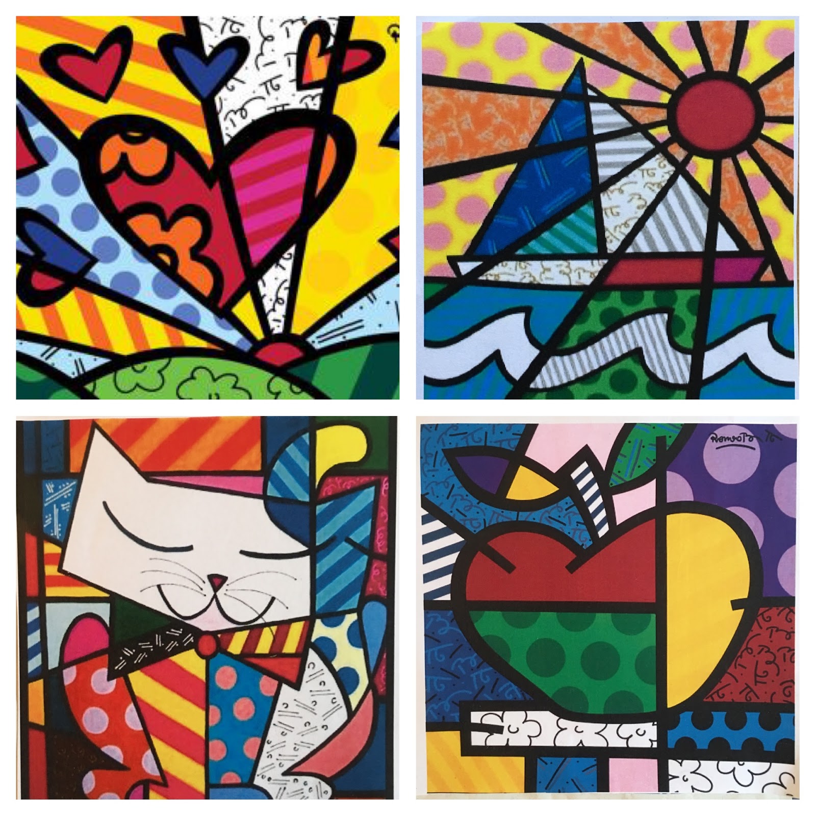 Art Room Britt: Romero Britto Fractured Pop Art