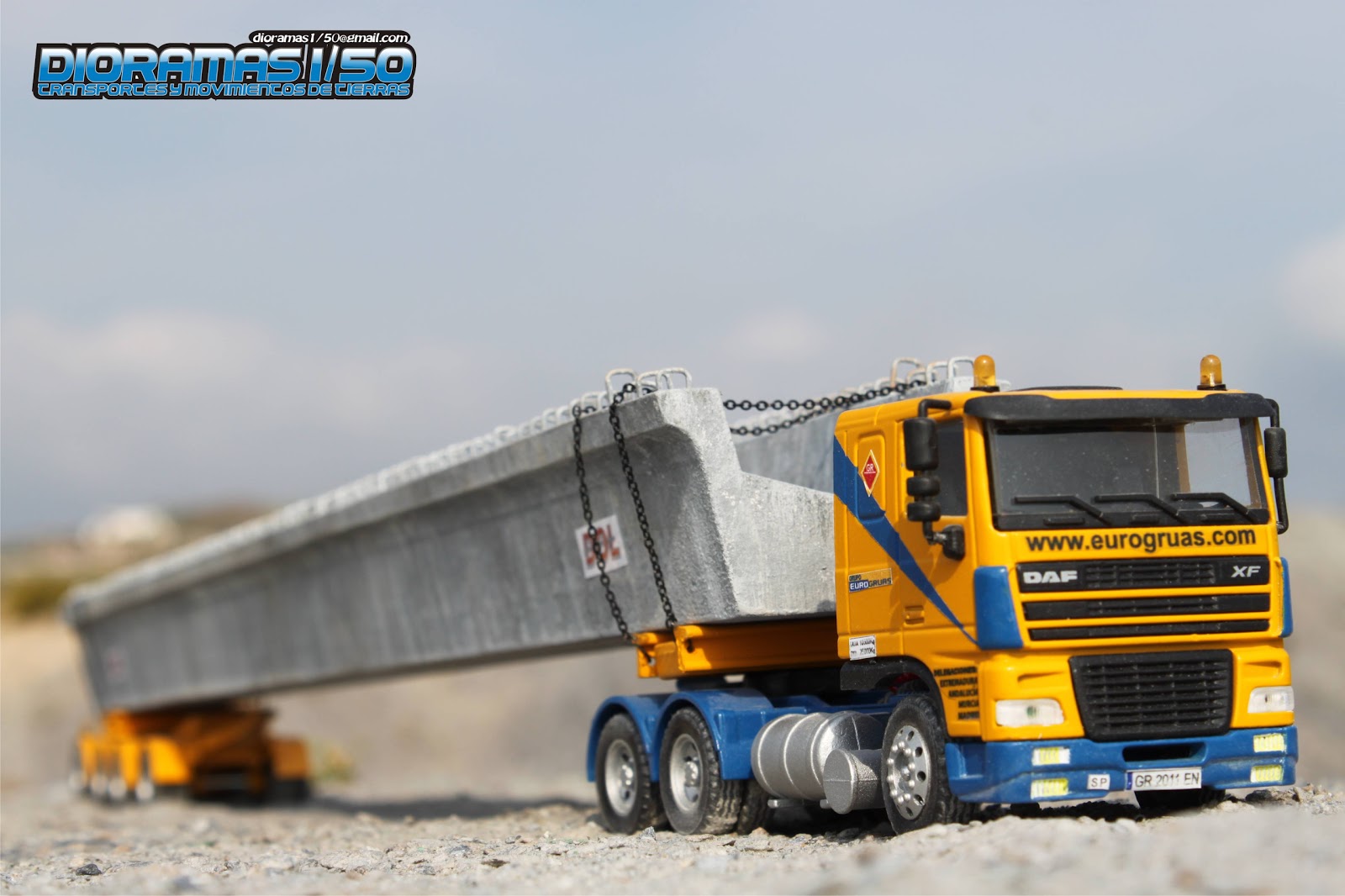 DIORAMAS 1/50: Making of VIGA ARTESA 1/50 (TRANSPORTE EUROGRUAS)