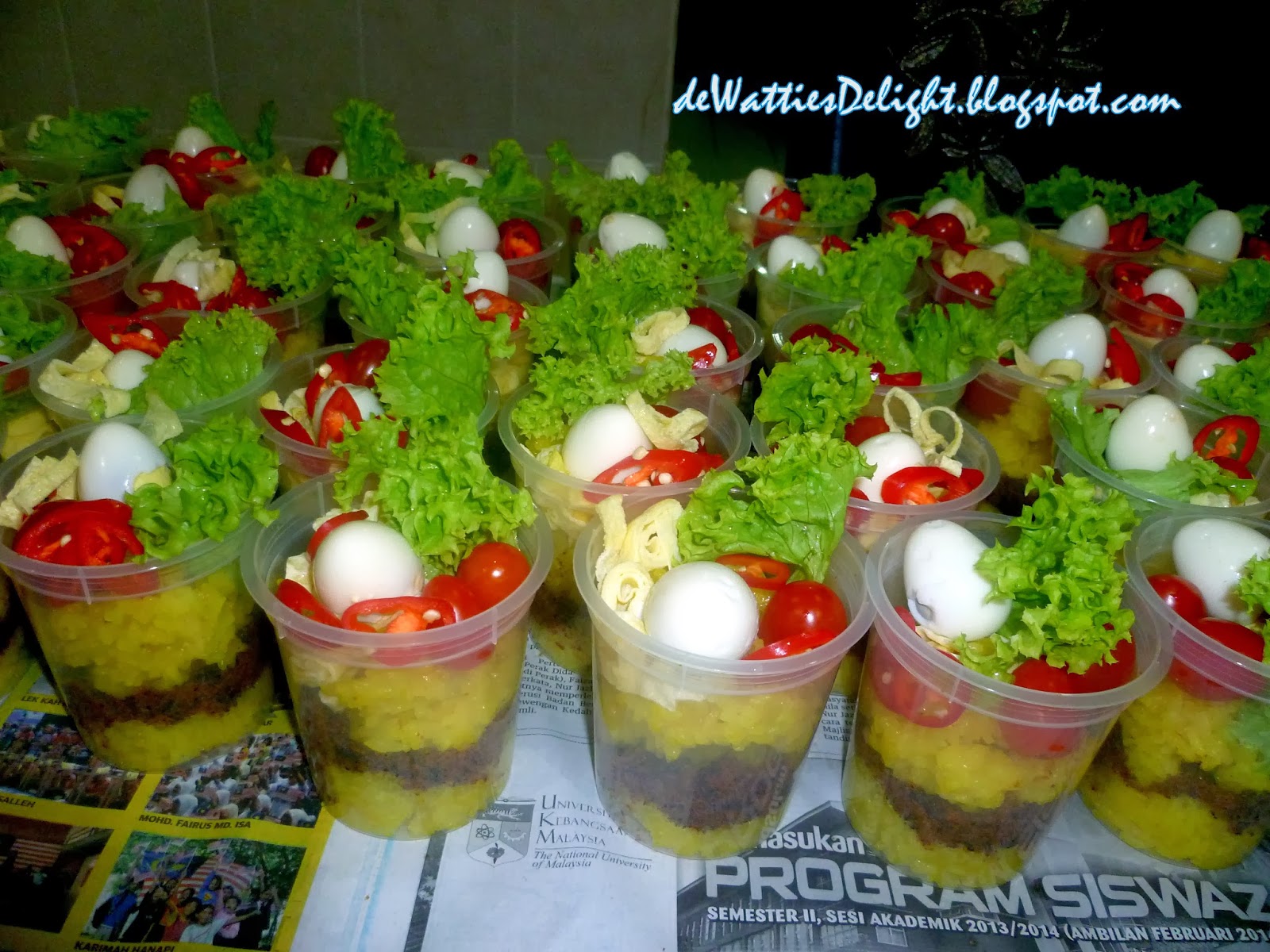 Wattie's HomeMade: Pulut Kuning Berhias, DoorGift Mini Pulut Kuning ...