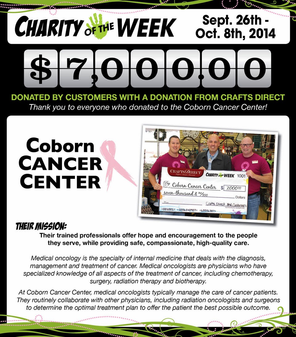 Crafts Direct Blog: Charity of the Week: Coborn Cancer Center