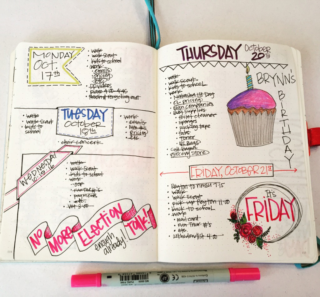 T. Matthews Fine Art: Bullet Journal Pages 114-115