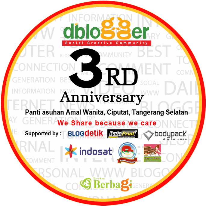 Membuat Design untuk Acara Ultah dblogger ~ @rie fabian