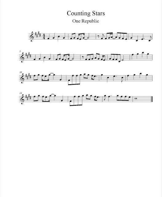 One Republic - Counting Stars | Partituras para Flauta