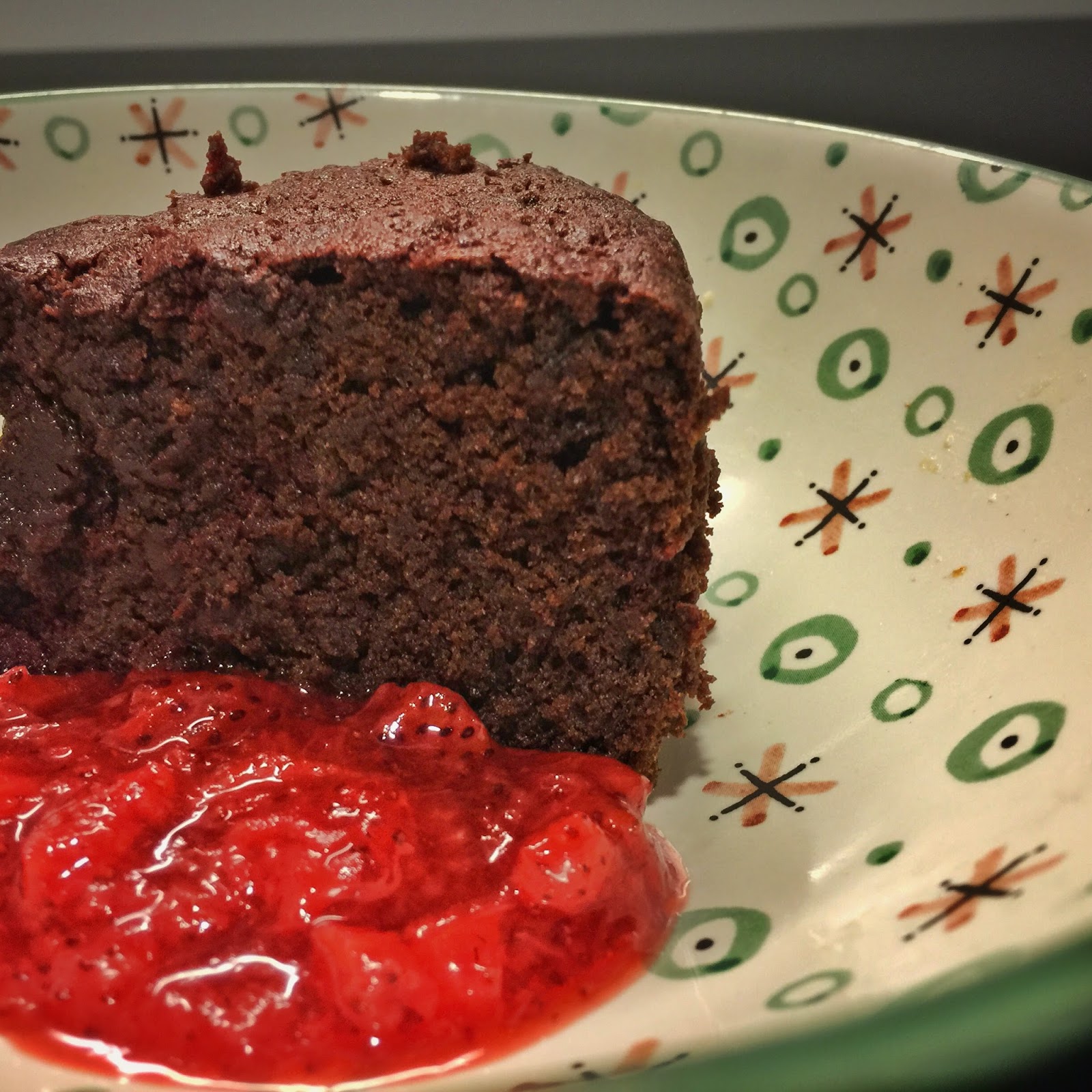Chocolate Beet Cake with Strawberry Sauce Recipe - Chik's Crib