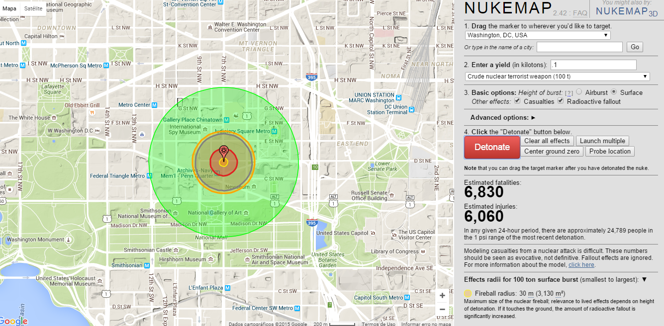 WILBUR D.: Nukemap: Simulador de Bomba Nuclear