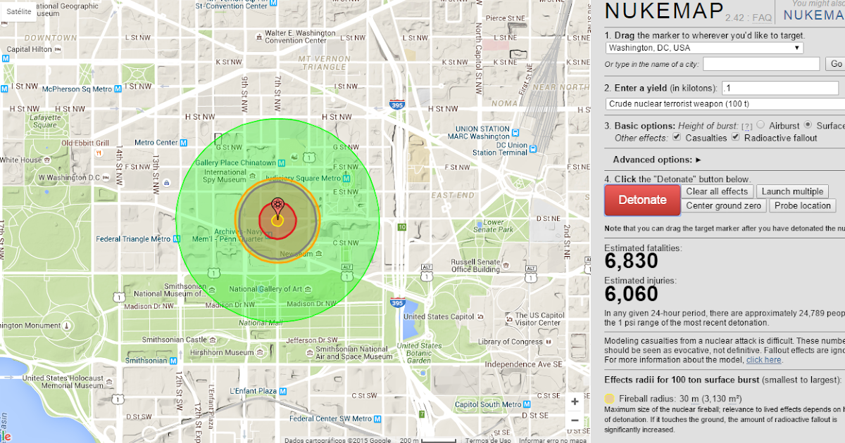 WILBUR D.: Nukemap: Simulador de Bomba Nuclear