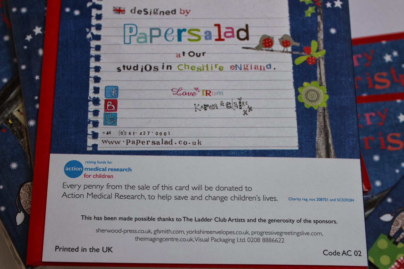 Paper Salad: Paper Salad design for Action Medical Research.