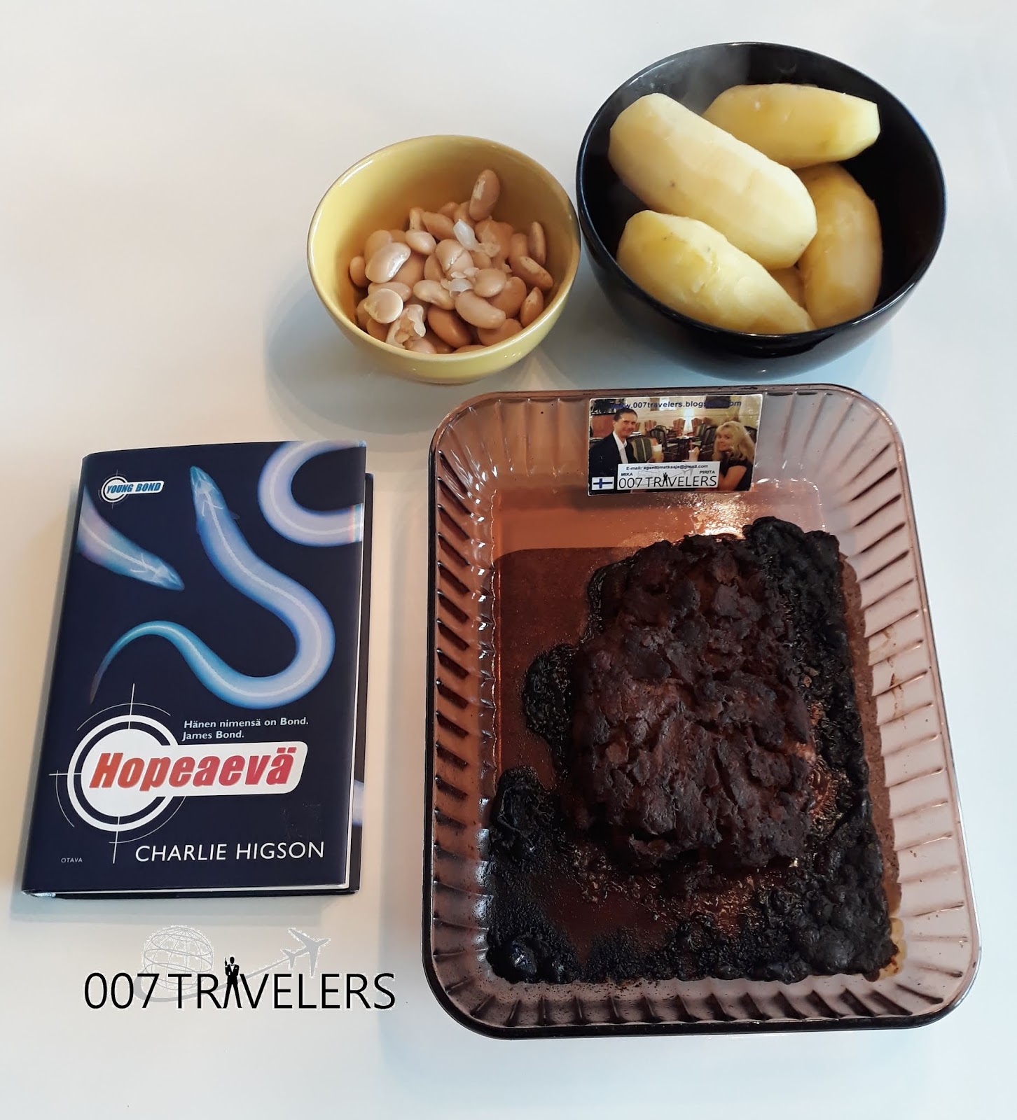 007 Food: Old chewy beef and watery potatoes as well as slimy pile of ...
