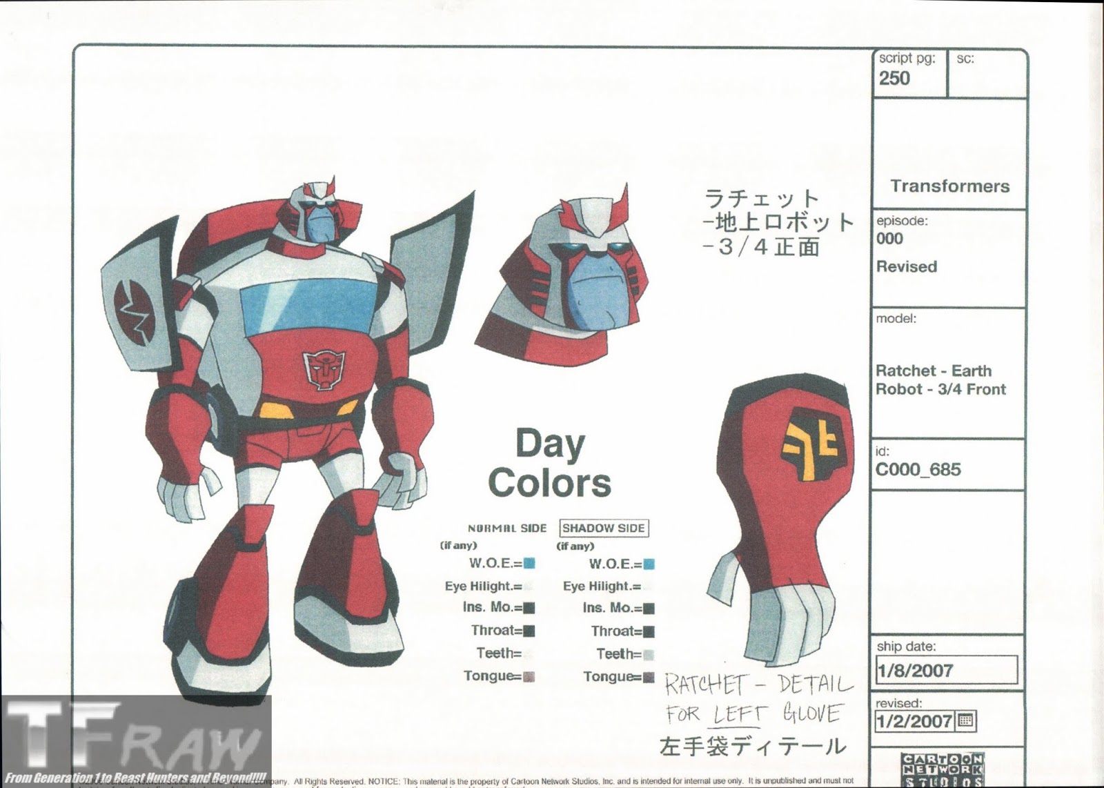 Transformers Animated Model Sheets 2