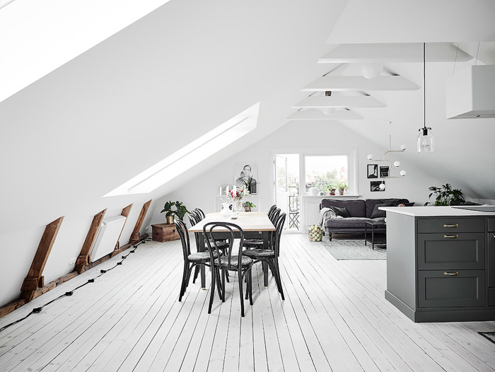 Una mansarda spaziosa vicino Göteborg - Home Shabby Home | Arredamento ...