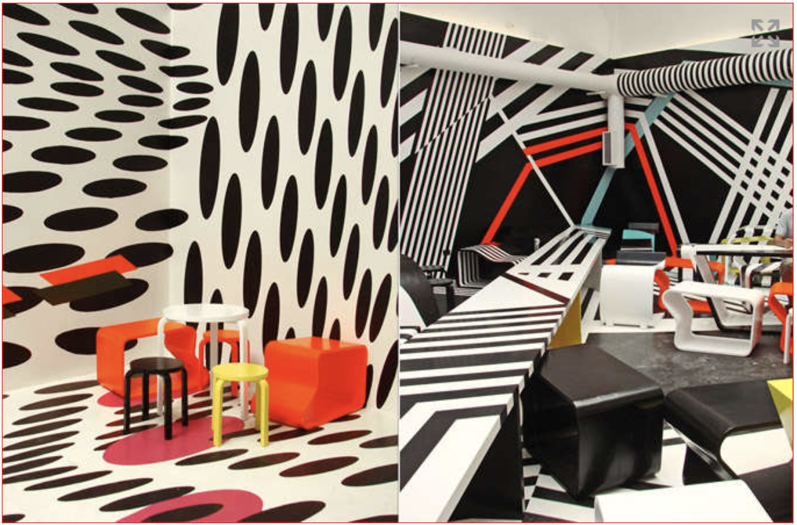 Optical Art in interior Spaces