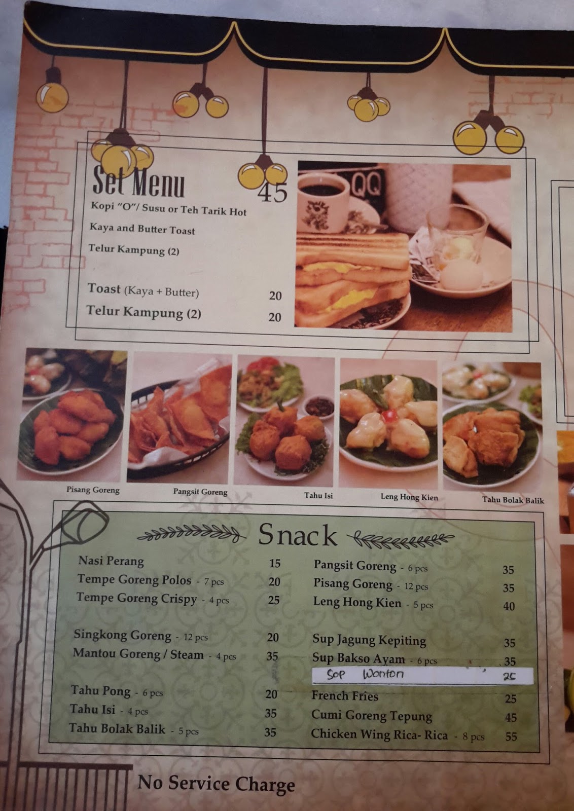 Menu, harga dan lokasi QQ Kopitiam di Mall Kota Kasablanka