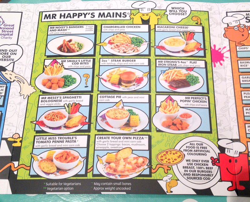 Grocery Gems: New Mr Men & Little Miss Kids Menu at Beefeater