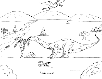 Robin's Great Coloring Pages: Supersaurus one of the Longest Dinosaurs