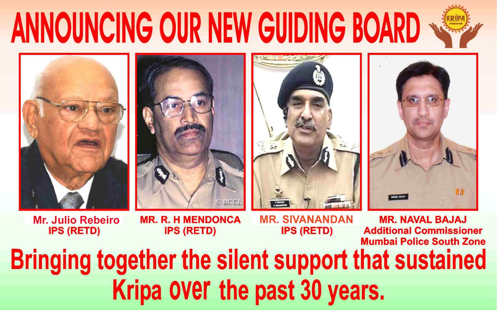 KRIPA FOUNDATION, INDIA: Fr. Joe announces the New Guiding Board of ...