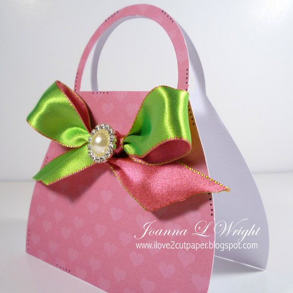 i love 2 cut paper: Handbag Shaped Card