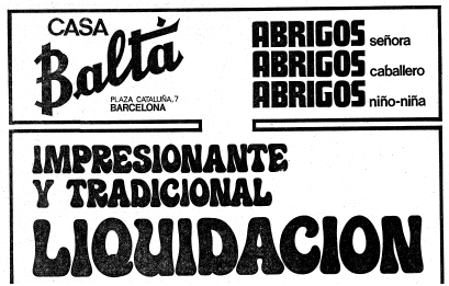 BARCELOFÍLIA : CASA BALTÀ. Teixits i roba de vestir. Plaça Catalunya 7 ...