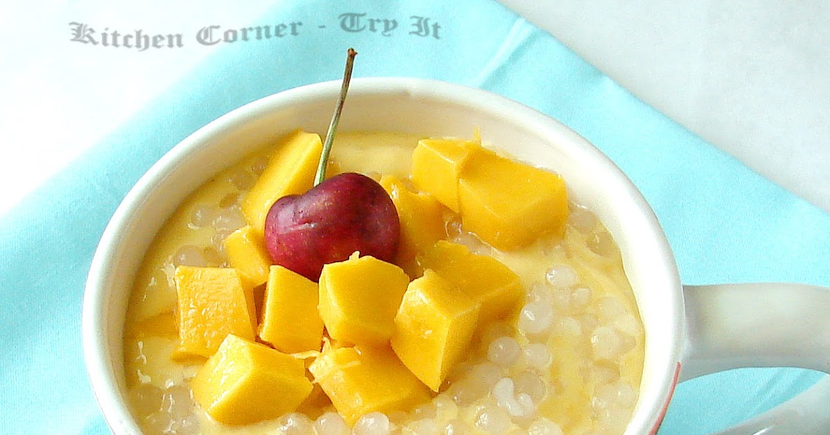Mango Sago Pudding/Mango Tapioca Pearls Pudding