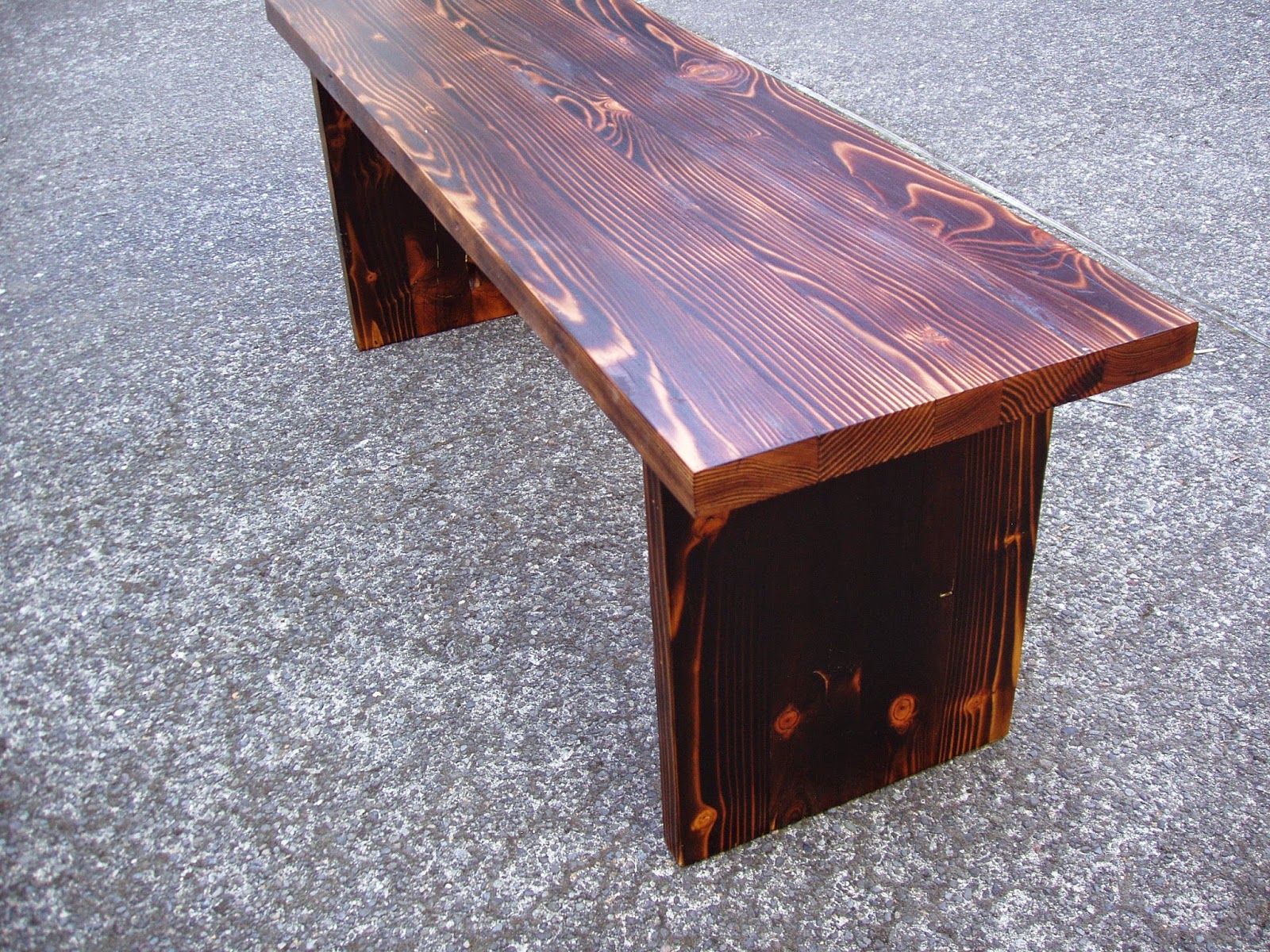 driftedge woodworking: Shou-Sugi-Ban Bench in Reclaimed Douglas Fir ...