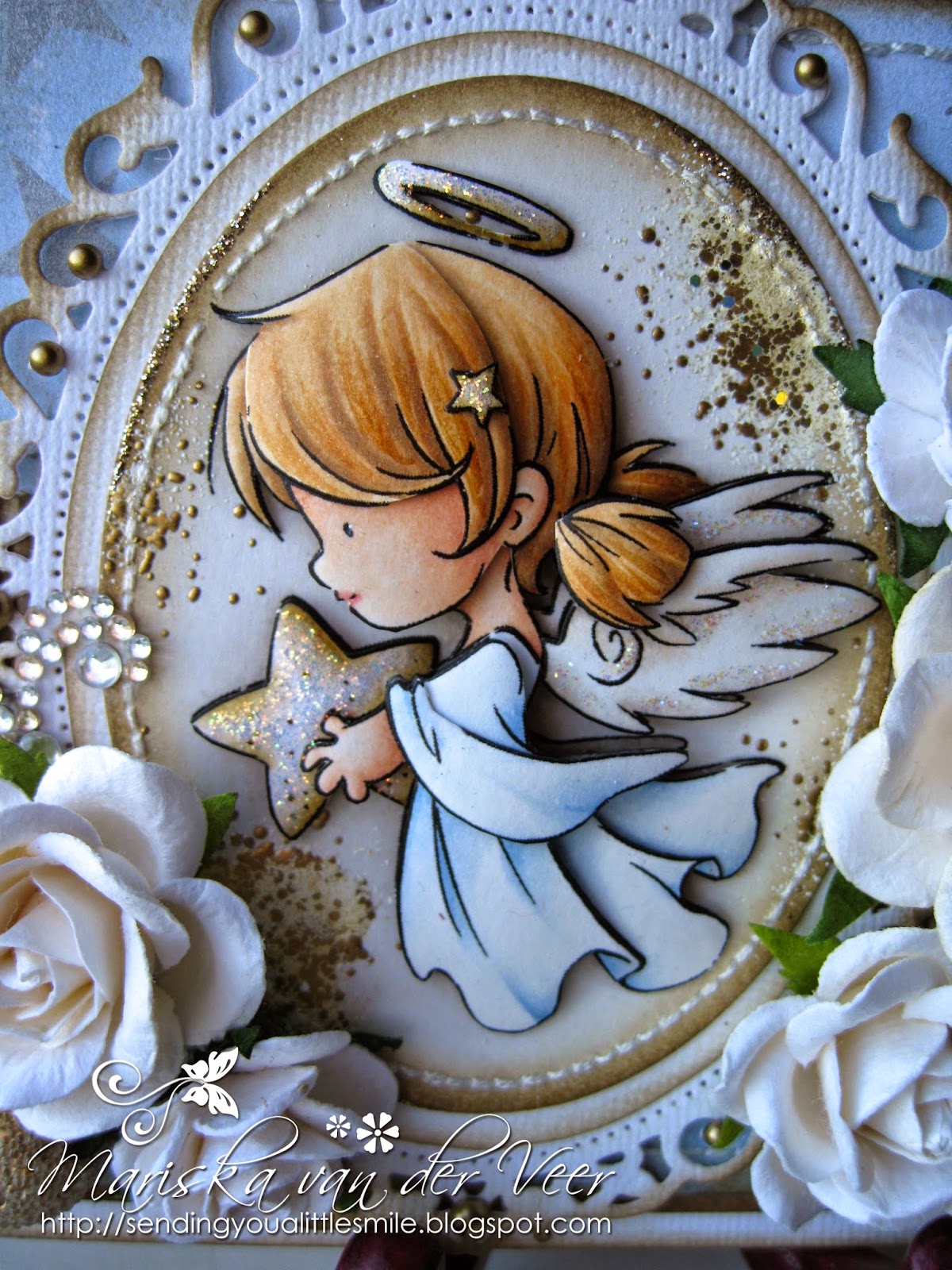 Wild Orchid Crafts: Angel Maya Christmas card