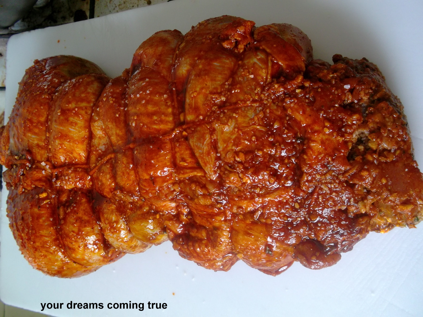 Boxing Day Turkey Ballotine....Dinde Farcie En Saucisse