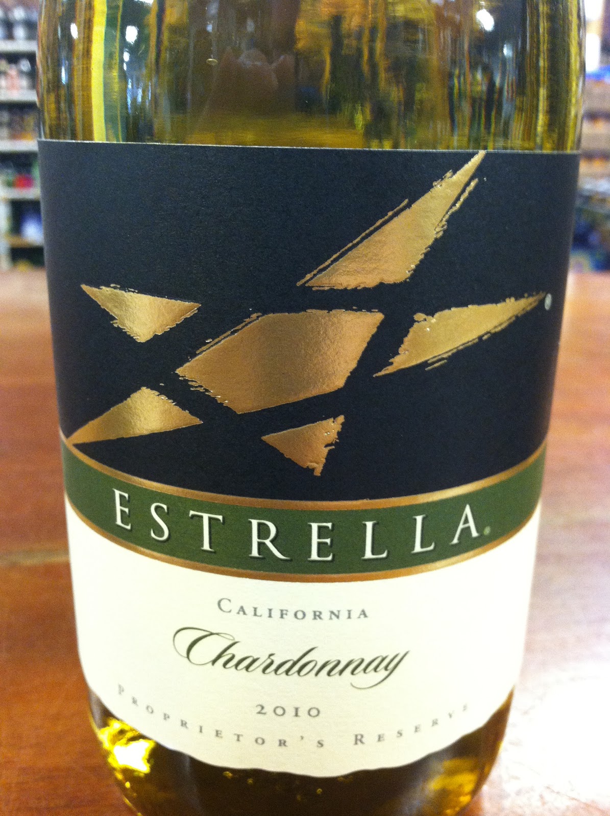 Karen's wine blog: Tasting - Estrella Chardonnay