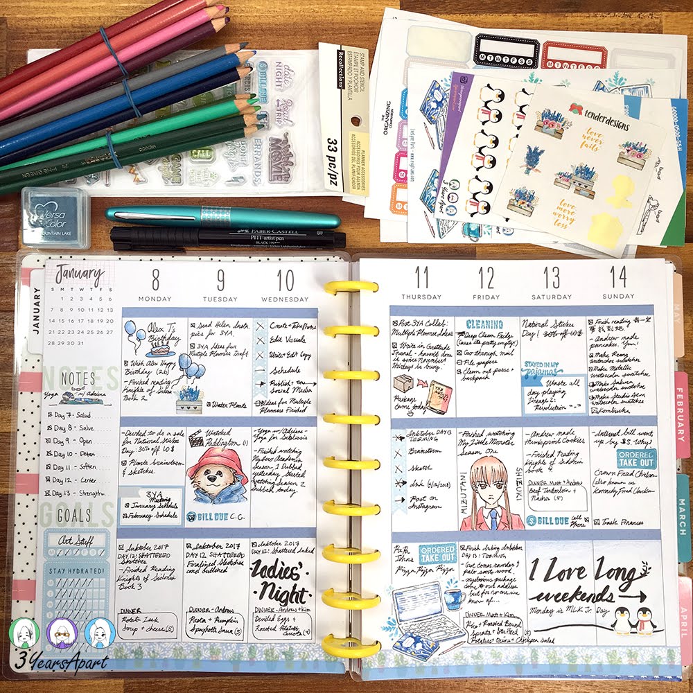 Kim's 2018 Happy Planner and Bullet Journal Setup | 3 Years Apart