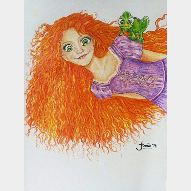 Colour Me Creative: Rapunzel mixed up Merida