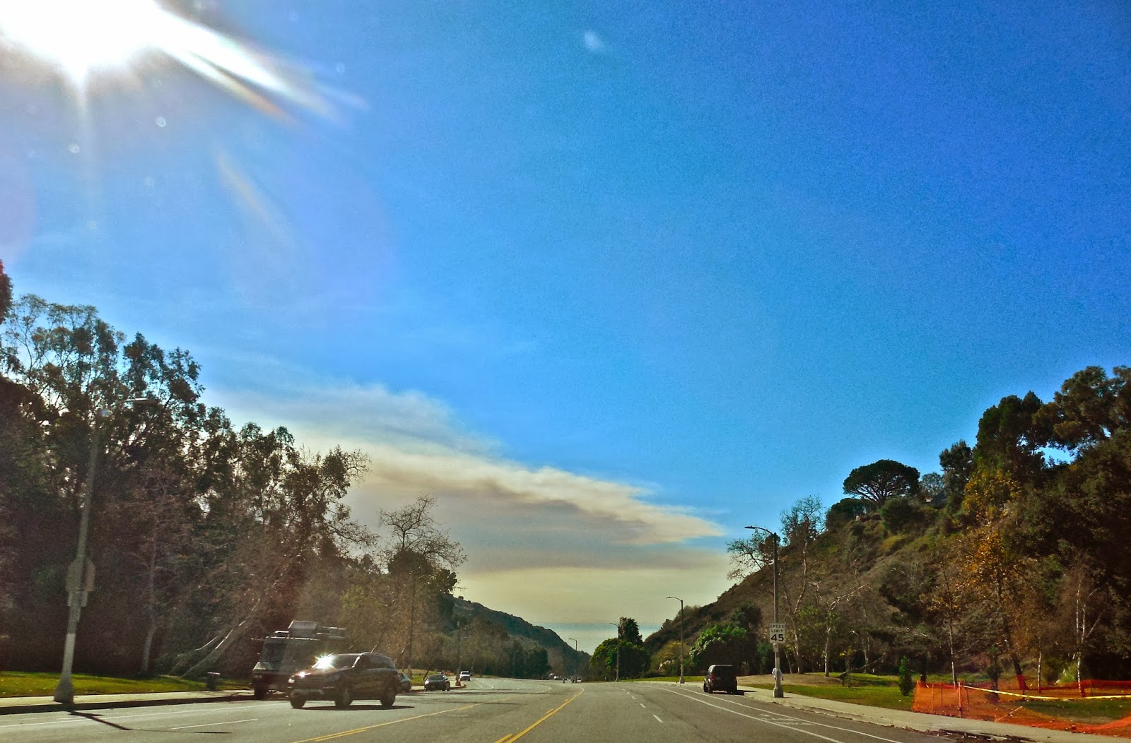 County Recurrent: Glendora "Colby" Fire Blanketing Beach Area Skies ...