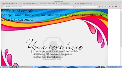CSS Part 4:macam-macam background dan cara penggunaannya