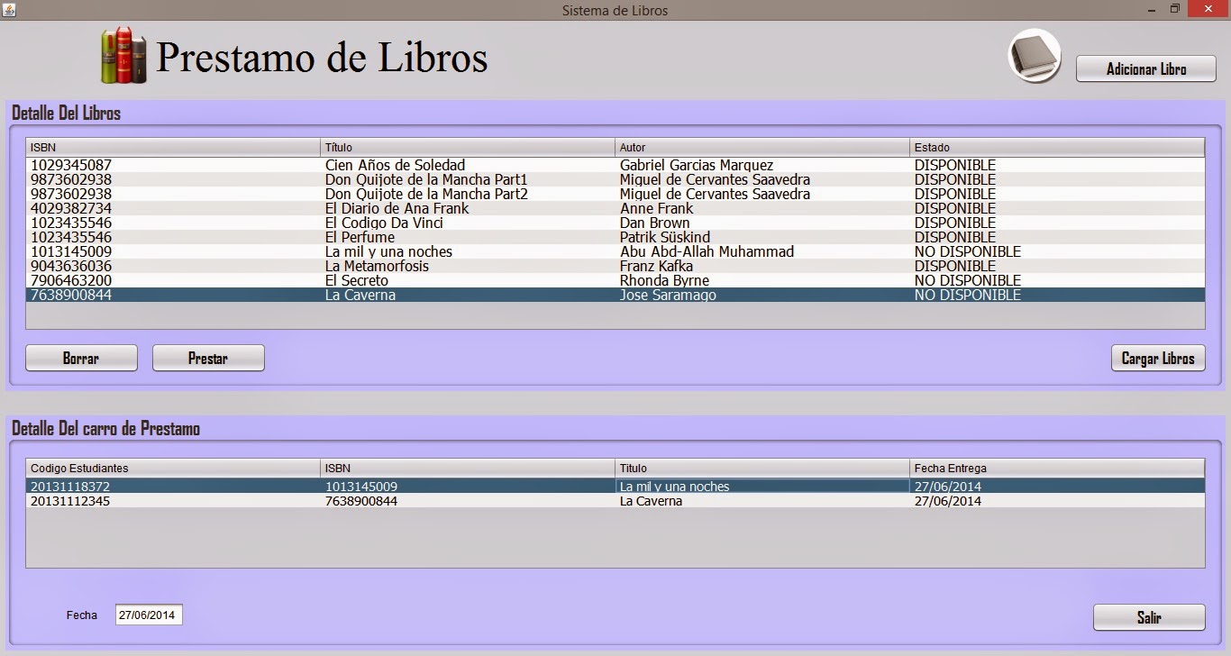 программист Artyom | -: Sistema de Biblioteca Java