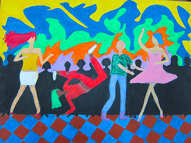 Mr. Bob's Middle & High School Art Room: Oil Pastel Dance scenes
