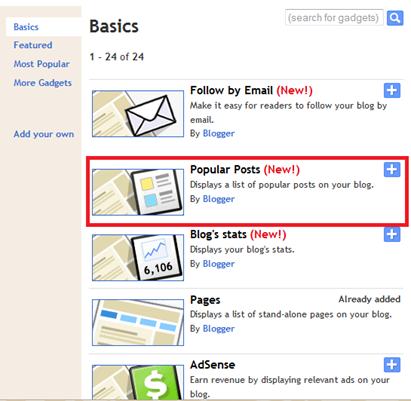 Cool Blogger Tools: Custom Popular Post Widget In Blogger