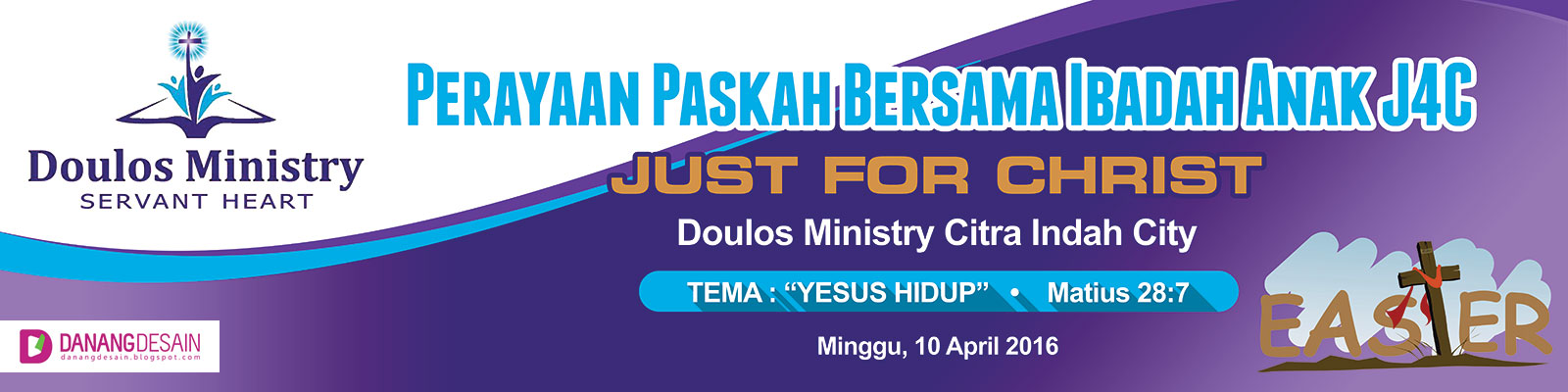 Contoh Desain Spanduk Banner Perayaan Paskah - Contoh Desain Banner Spanduk
