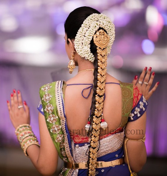 Bride in Antique Lakshmi Choti - Jewellery Designs