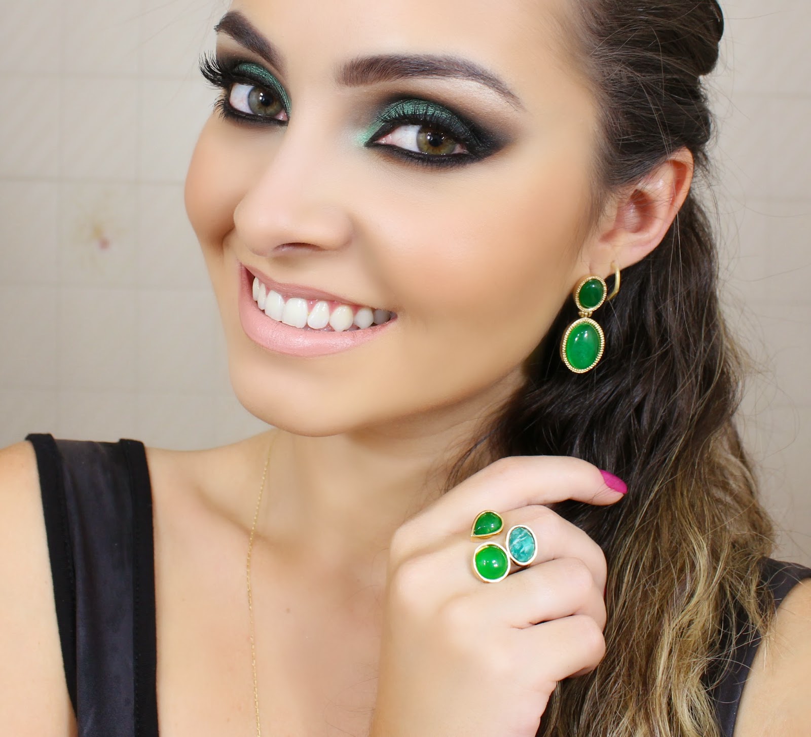 Michelli Make Up: Maquiagem Verde Glamour