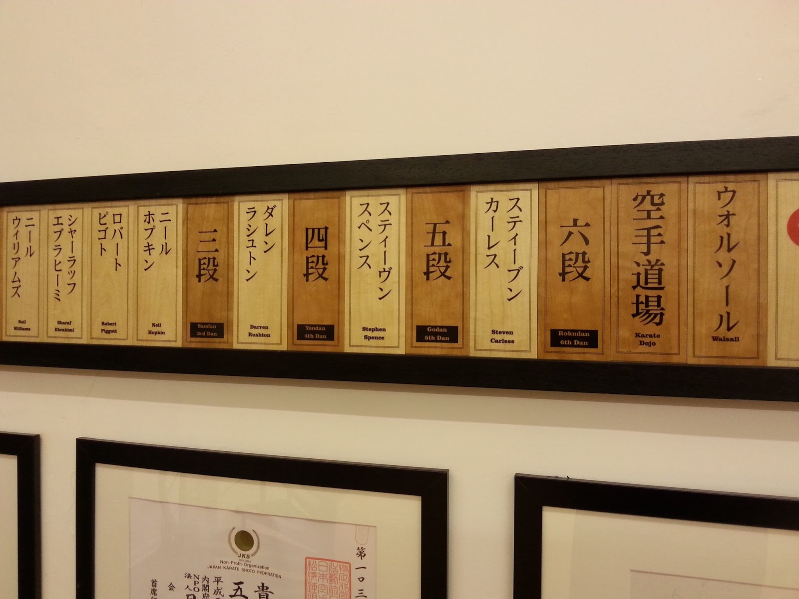 Nafuda, Hanko and Inkan: Scrolling Nafudakake for Walsall karate dojo