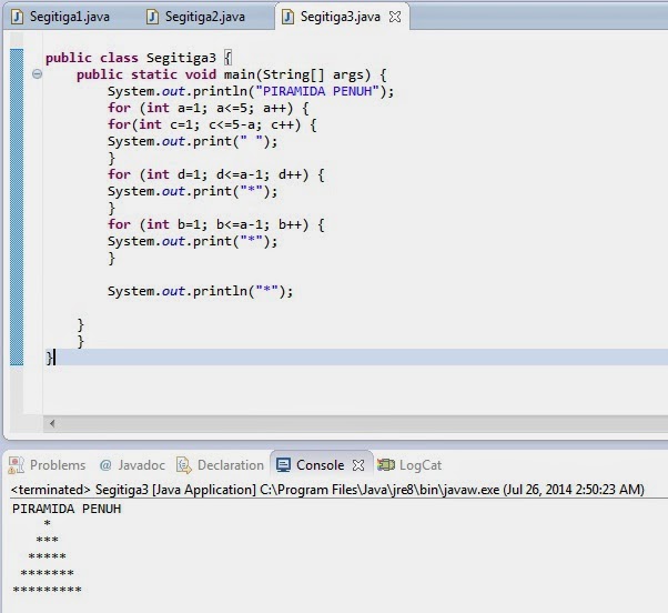 Program Looping Segitiga Bintang Pada Java Mrdark Wizard