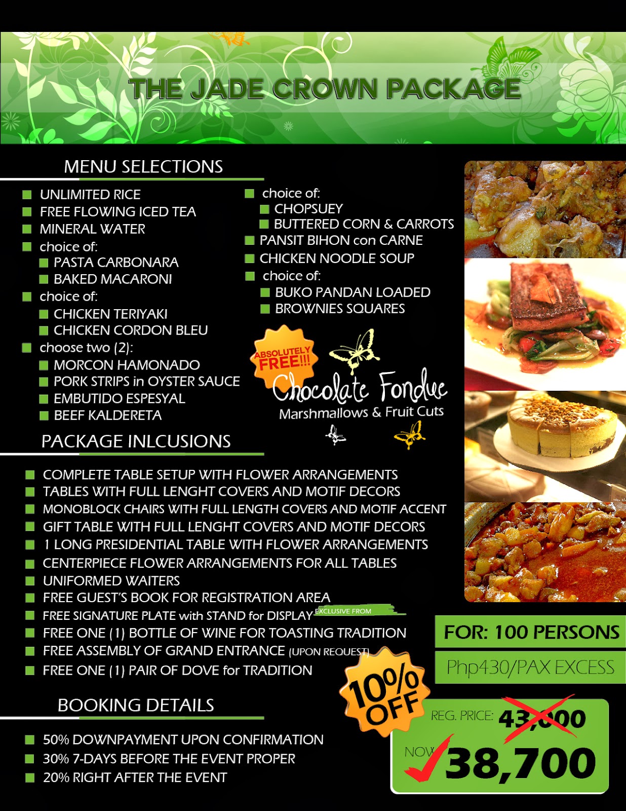 TREASURED BANQUETS Events and Catering Services: PREMIUM WEDDING PACKAGES