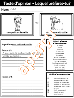 la classe de caro.: Lequel préfères-tu? Texte d’opinion – Thème: Automne