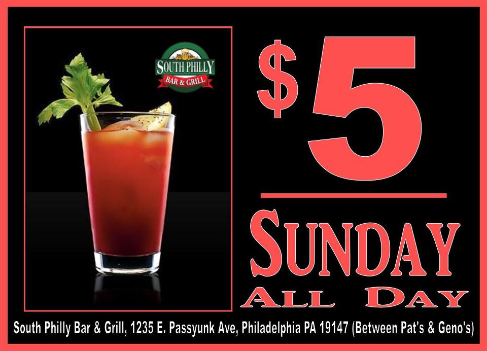 South Philly Bar and Grill: $5 Sunday