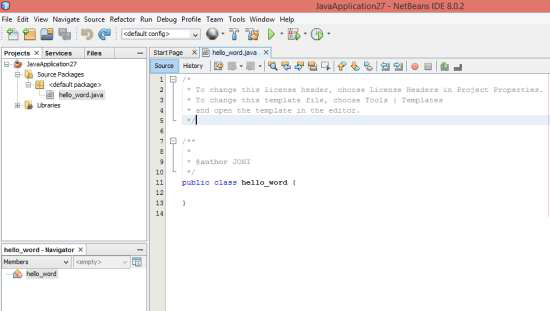 Dasar Java Netbeans Kode Pertama Bahasa Pemrograman Java ~ Joncode