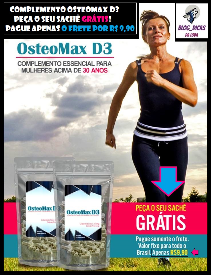 COMPLEMENTO OSTEOMAX D3 SACHÊ GRÁTIS.