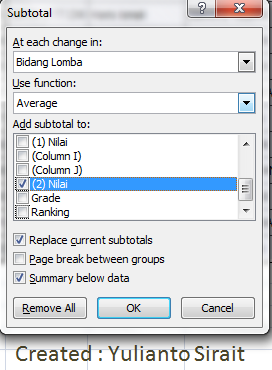 rumus_sederhana: Membuat SubTotal