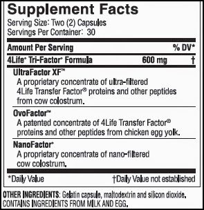 4Life Transfer Factor Tri-Factor Formula