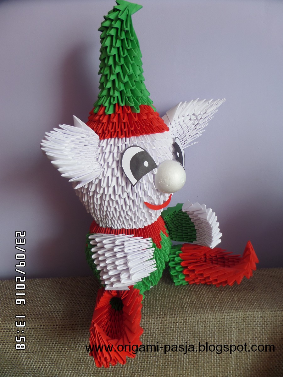 www.origami-pasja.blogspot.com: Elf - origami modułowe, 3d, segmentowe.