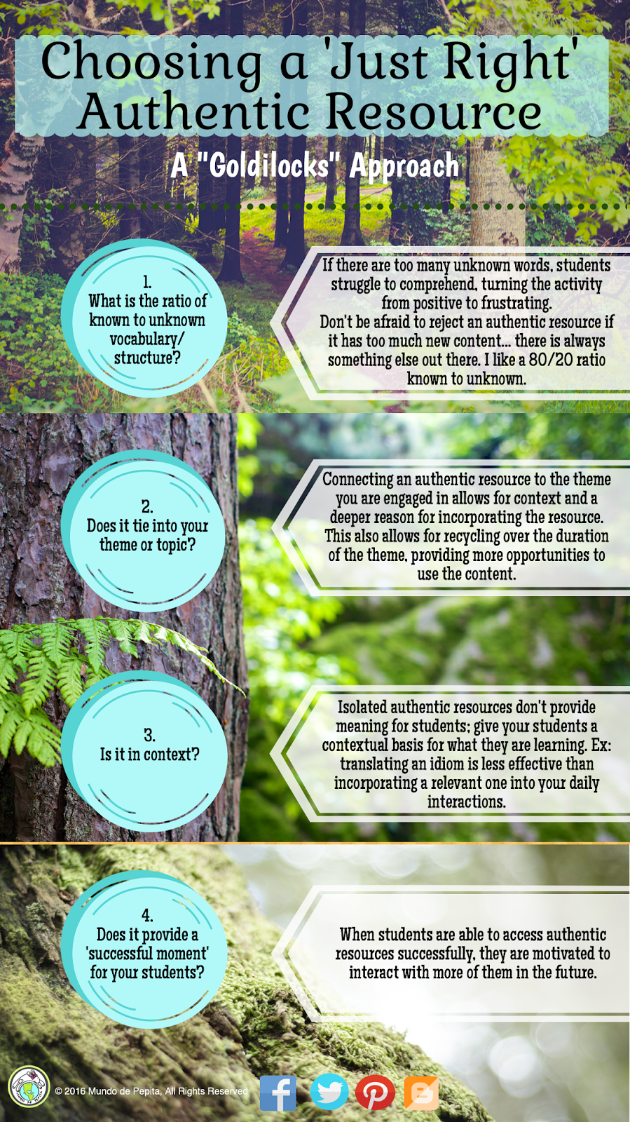 Tuesday Tips: Choosing a 'Just Right' Authentic Resource Part 1 | Mundo ...